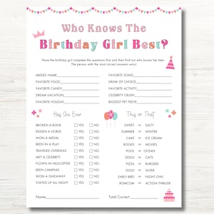 Who Knows the Birthday Girl Best, How Well Do You Know the Birthday ...