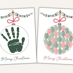 Christmas Handprint Art, Printable Christmas Handprint Craft ...