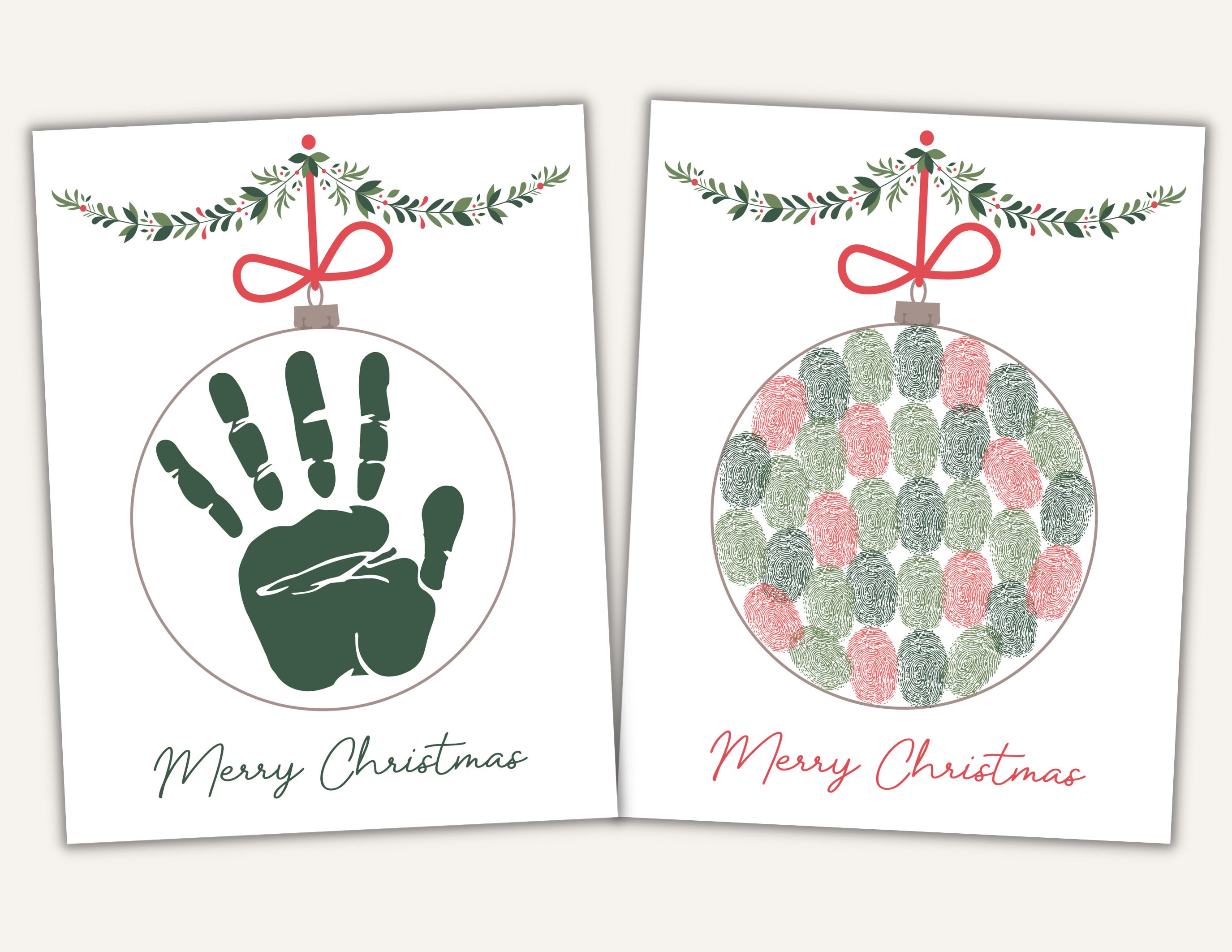 Christmas Handprint Art, Printable Christmas Handprint Craft ...