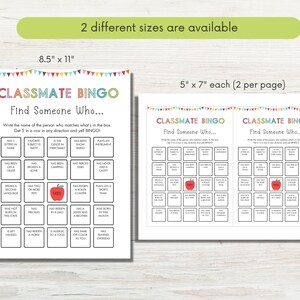 Back to School Bingo, Get to Know You Bingo for Kids, Icebreaker Bingo ...