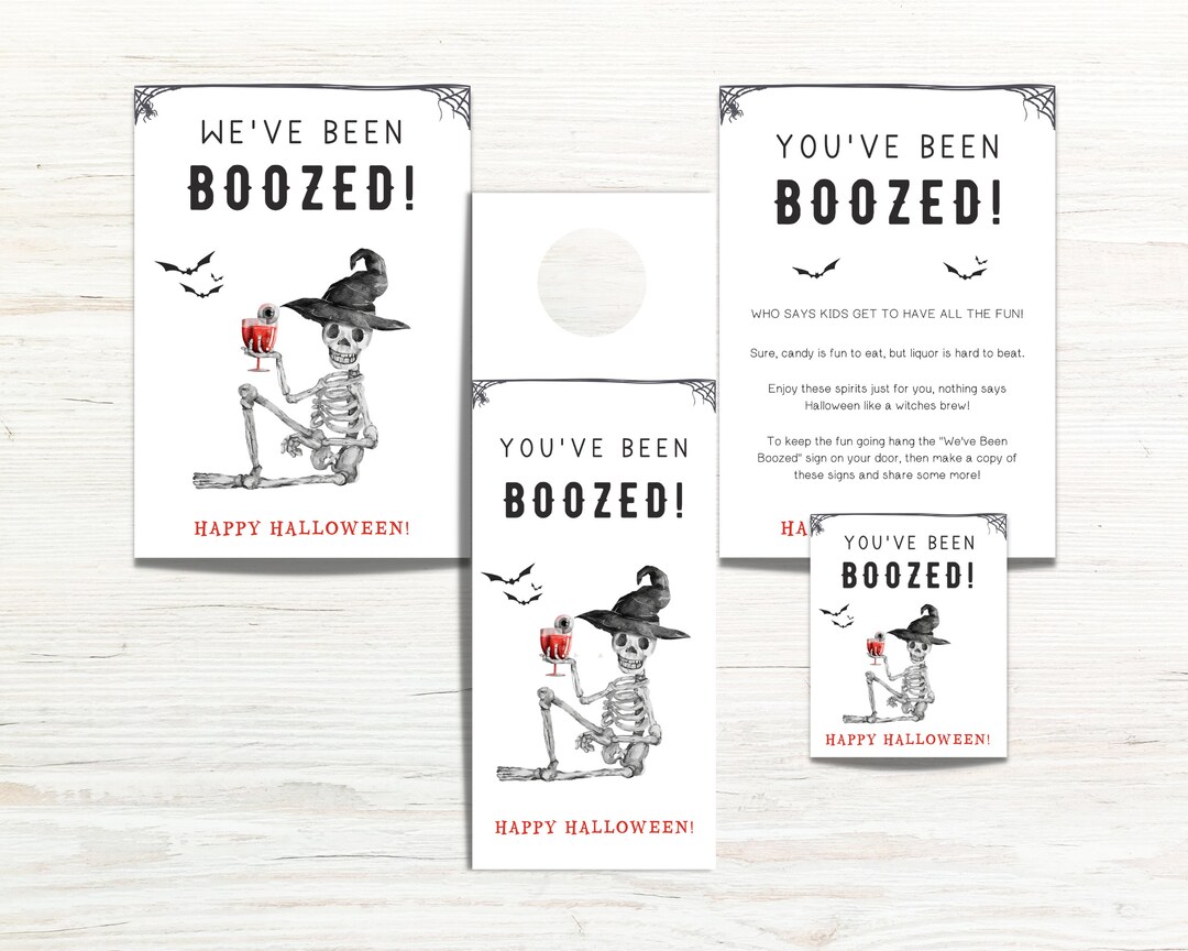 You've Been Boozed Beverage Tags Printable, We've Been Boozed, Wine ...