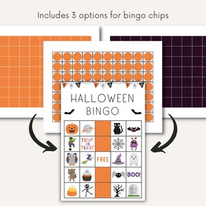 Halloween Bingo Cards Printable, 30 Halloween Bingo Cards, Halloween ...