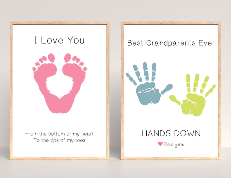 Grandparents Handprint Art Bundle Grandparents Day Craft - Etsy