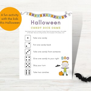 Halloween Candy Dice Game, Halloween Activities for Kids, Halloween ...
