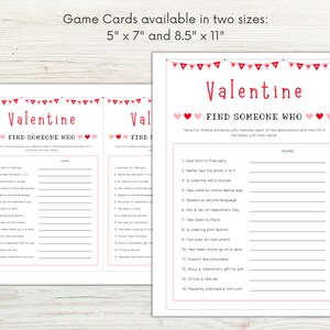 Valentine's Day Find Someone Who Game, Galentine's Party Game ...