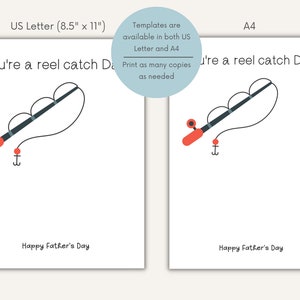 Father's Day Handprint Art Printable, You're a Reel Catch, Boating ...