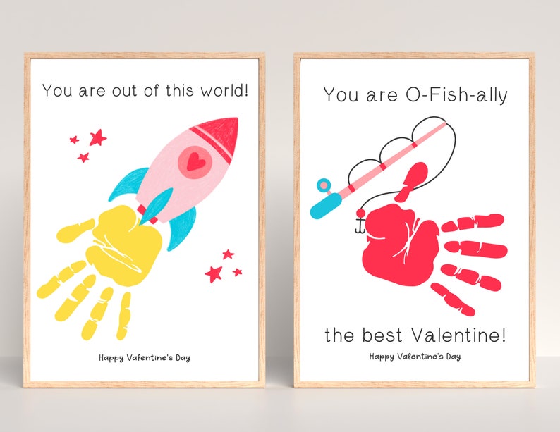 Valentines Handprint Craft Bundle Valentine Art for Kids - Etsy