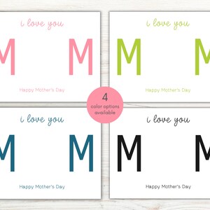 Mother's Day Handprint Art, I Love You, Happy Mothers Day Printable ...