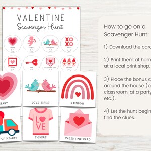 Valentine's Day Scavenger Hunt Printable, Valentine Game for Kids ...