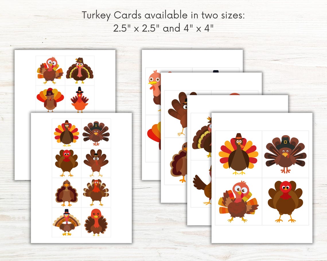 Turkey Scavenger Hunt Game for Kids, Thanksgiving Treasure Hunt, Turkey ...
