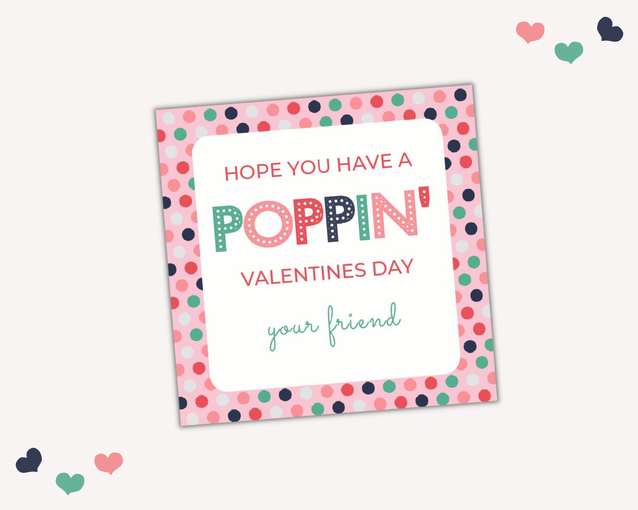 Pop It Valentines Card Printable Valentine Poppin Gift Tag - Etsy