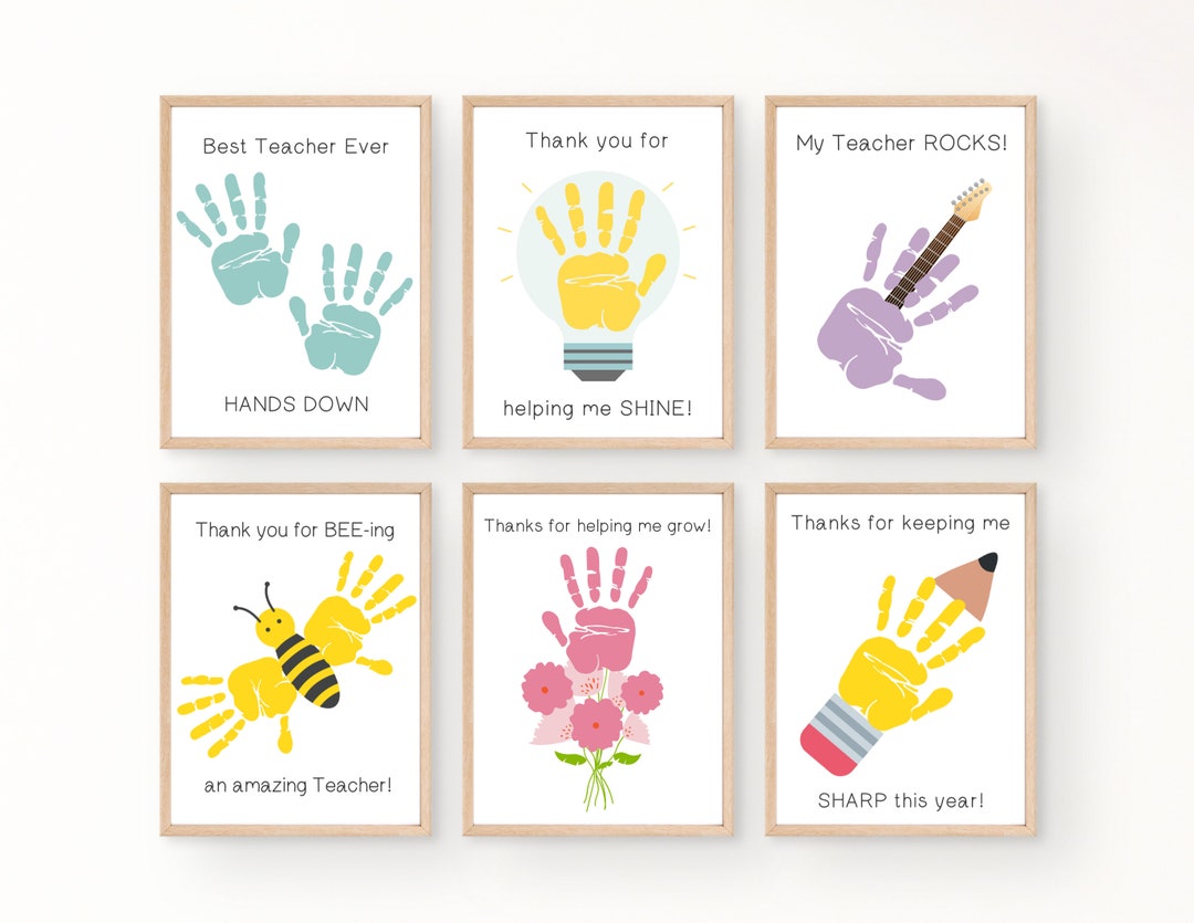 Teacher Appreciation Handprint Art, Handprint Teacher Appreciation Card ...