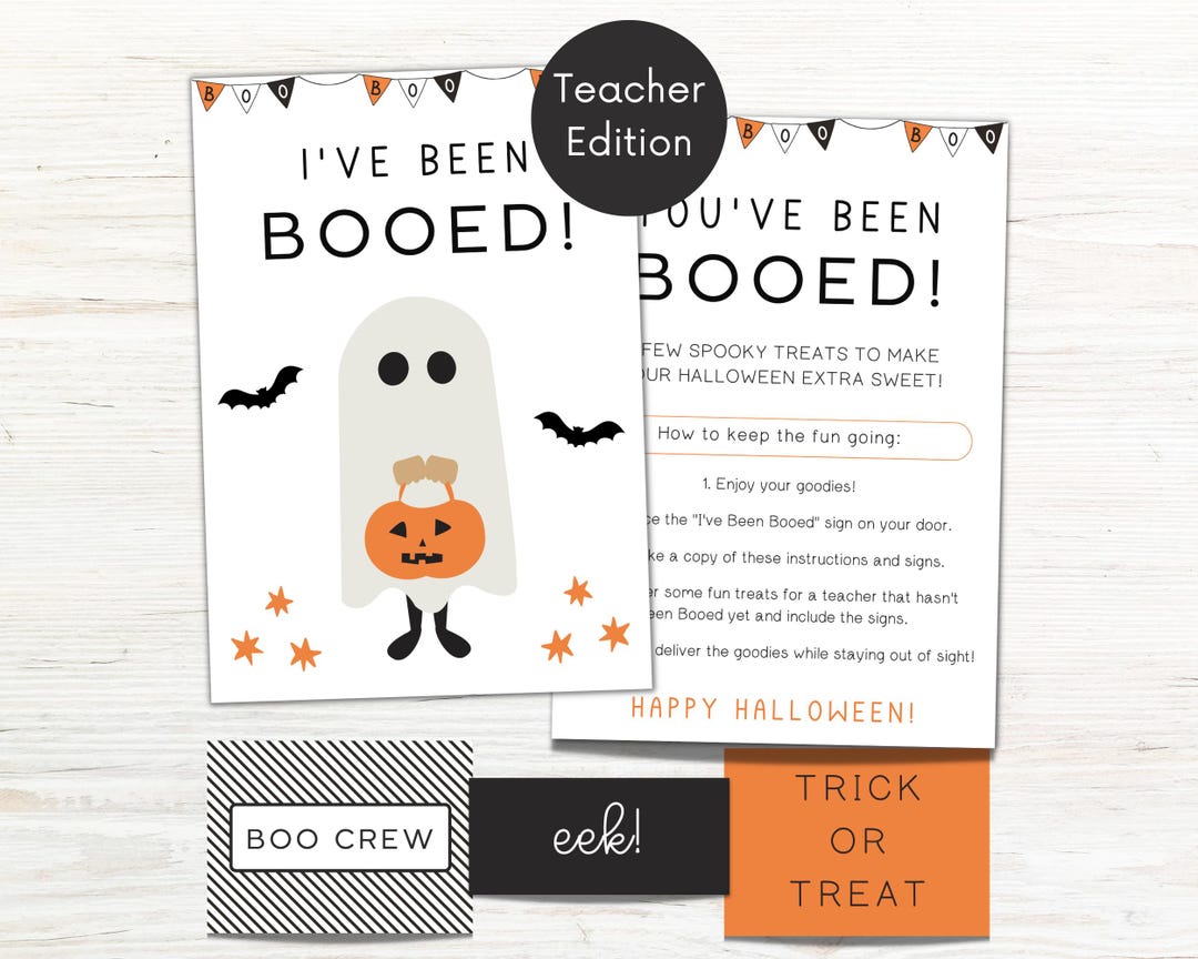 Teacher You've Been Booed Printable Halloween Kit, Classroom Boo Kit ...