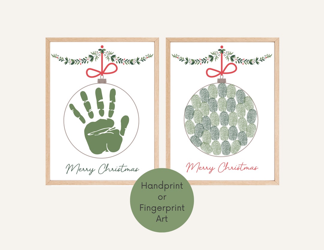 Christmas Handprint Art, Printable Christmas Handprint Craft ...