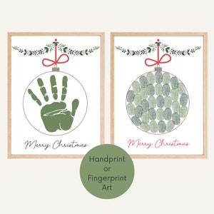Christmas Handprint Art, Printable Christmas Handprint Craft ...