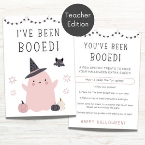 You've Been Booed Teacher Printable Game, School, Classroom Boo Kit ...