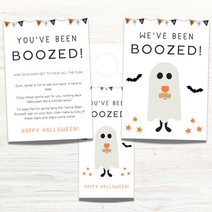 You've Been Boozed Printable Halloween Game, We've Been Boozed Kit ...