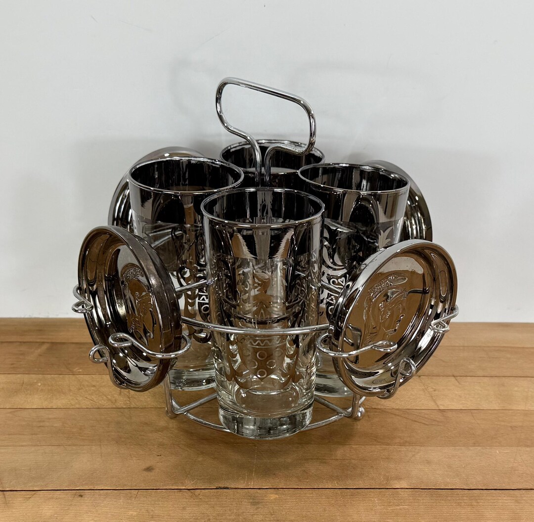 Guardian / Knight Glassware Set in Carrier, 4 Gladiator Glasses and 4 ...