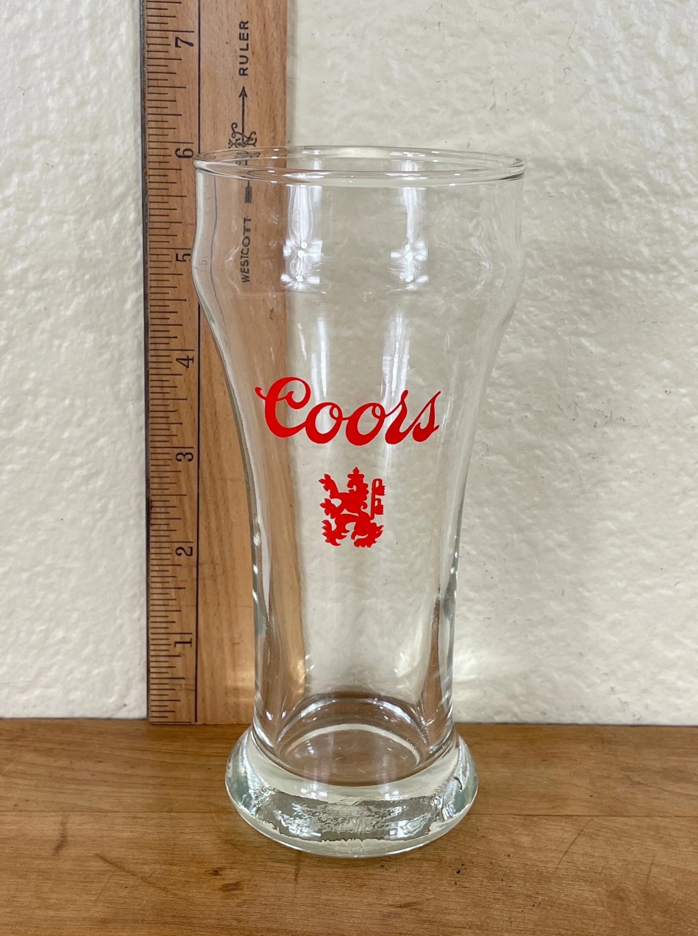 Coors Red Lion Logo 8 Ounce Beer Glasses on Libbey Blanks Set of 6, All ...