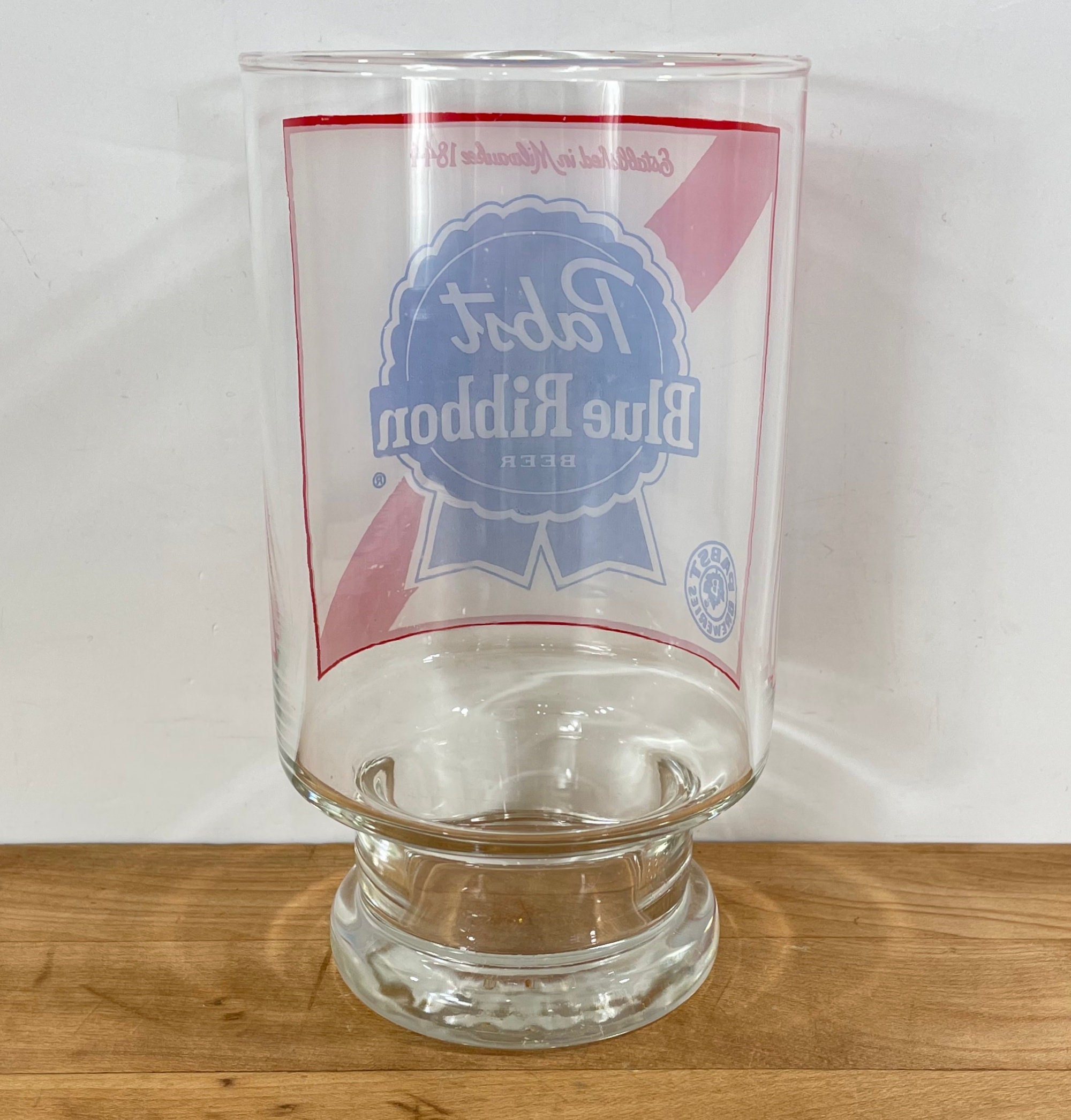 Pabst Blue Ribbon Beer Logo Large 32 Ounce/ 1 Quart Beer Glass - Etsy