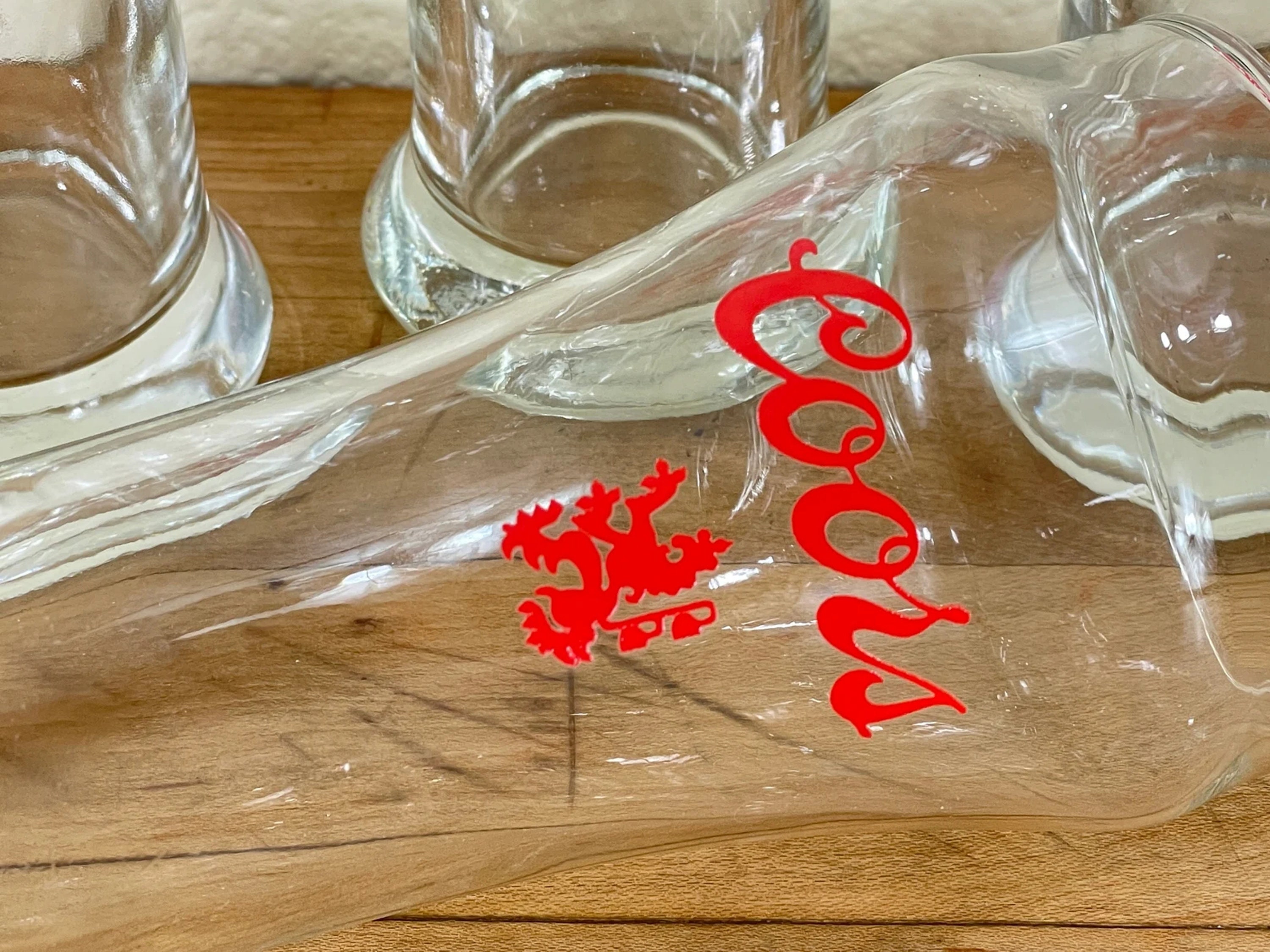 Coors Red Lion Logo 8 Ounce Beer Glasses on Libbey Blanks Set of 6, All ...