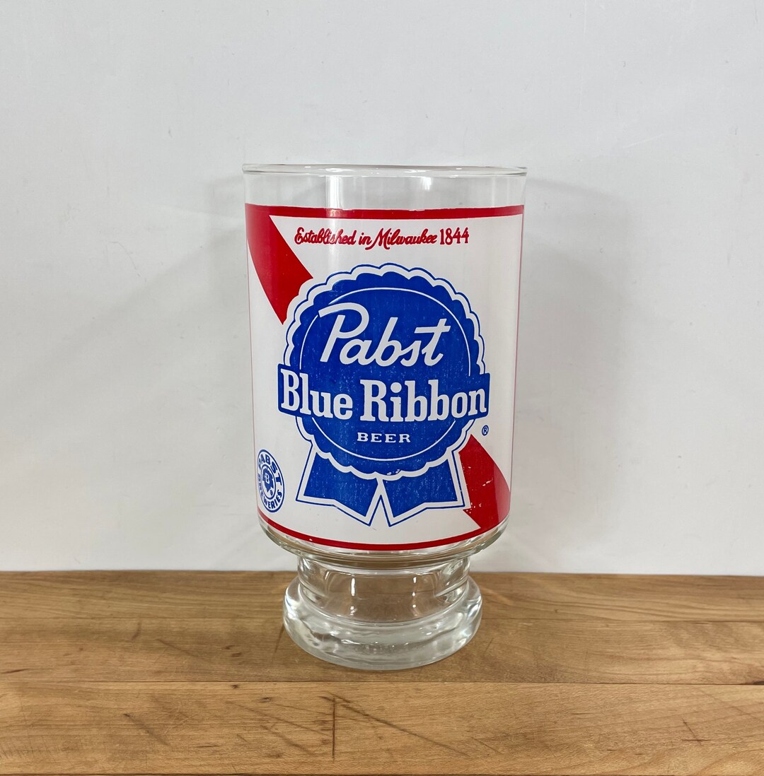 Pabst Blue Ribbon Beer Logo Large 32 Ounce/ 1 Quart Beer Glass - Etsy