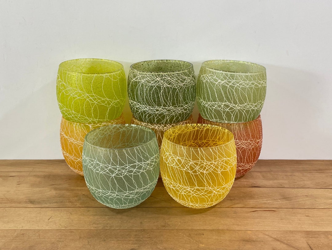 Rubber Coated Spaghetti String Roly Poly Cocktail Glasses, Colors Are 1 ...