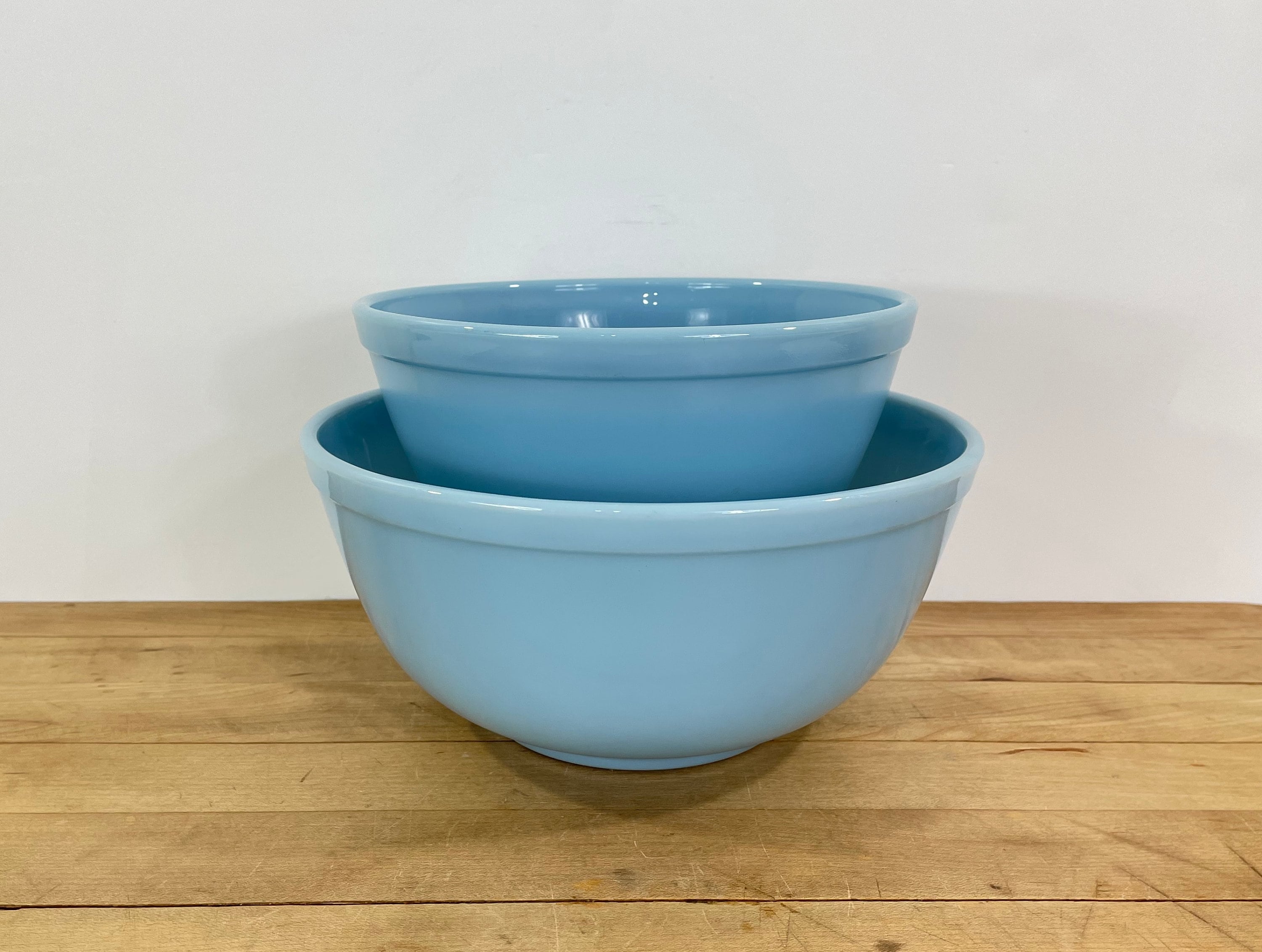 Delphite Blue Glass Pyrex Mixing Bowls 402 and 403, Both Included ...