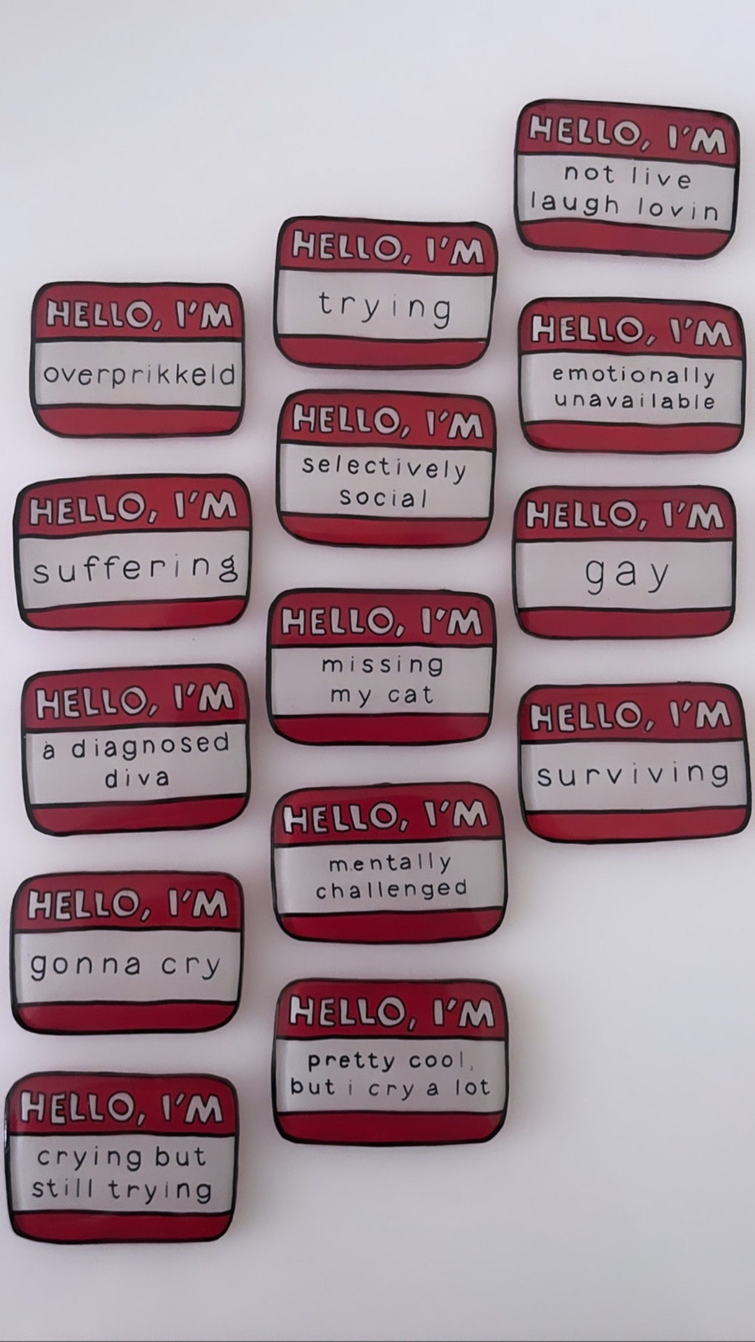 Hello I'm Mood Pins - Etsy