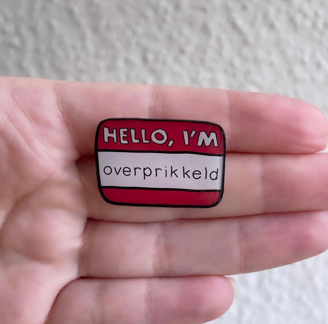 Hello I'm Overstimulated Pin - Etsy