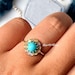 Natural Turquoise & Opal Wedding Ring Turquoise Vintage Ring - Etsy