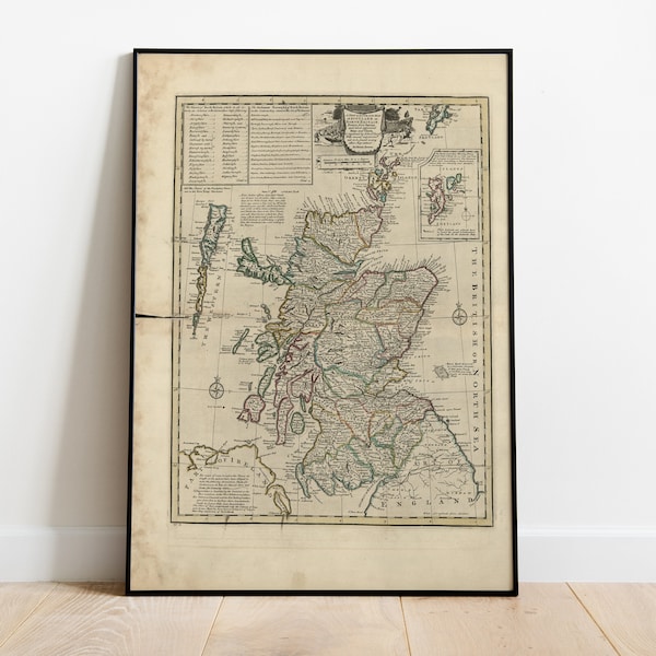Printable Scotland Map - Etsy