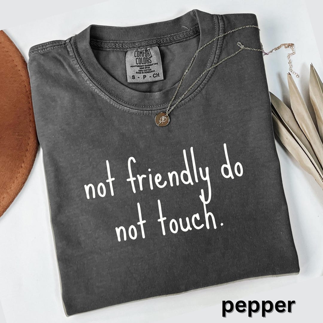 Comfort Colors Not Friendly Do Not Touch T-shirt, Funny Sarcastic ...