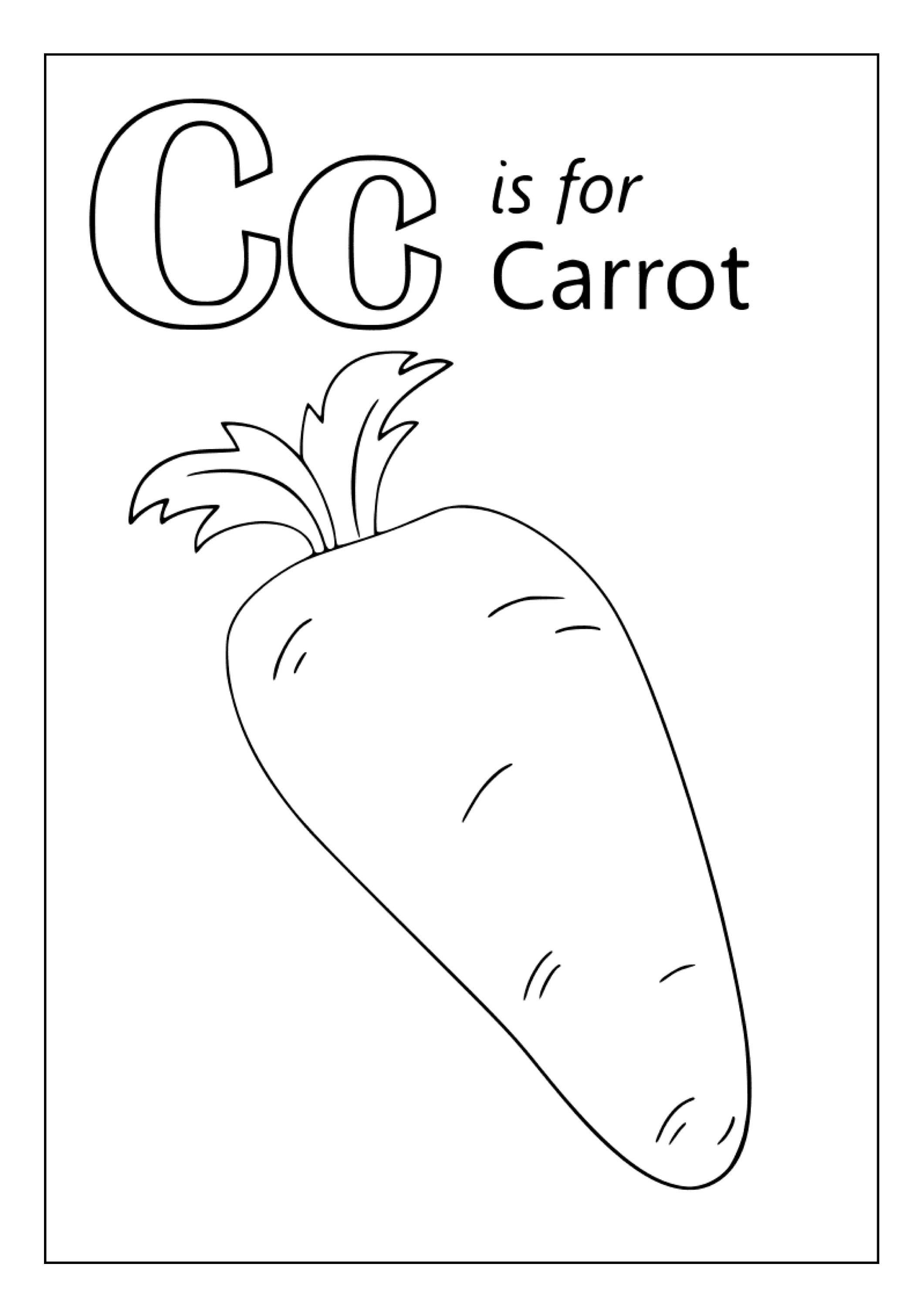Printable Carrots Coloring Pages for Kids & Adults | 80 Pages | Instant ...