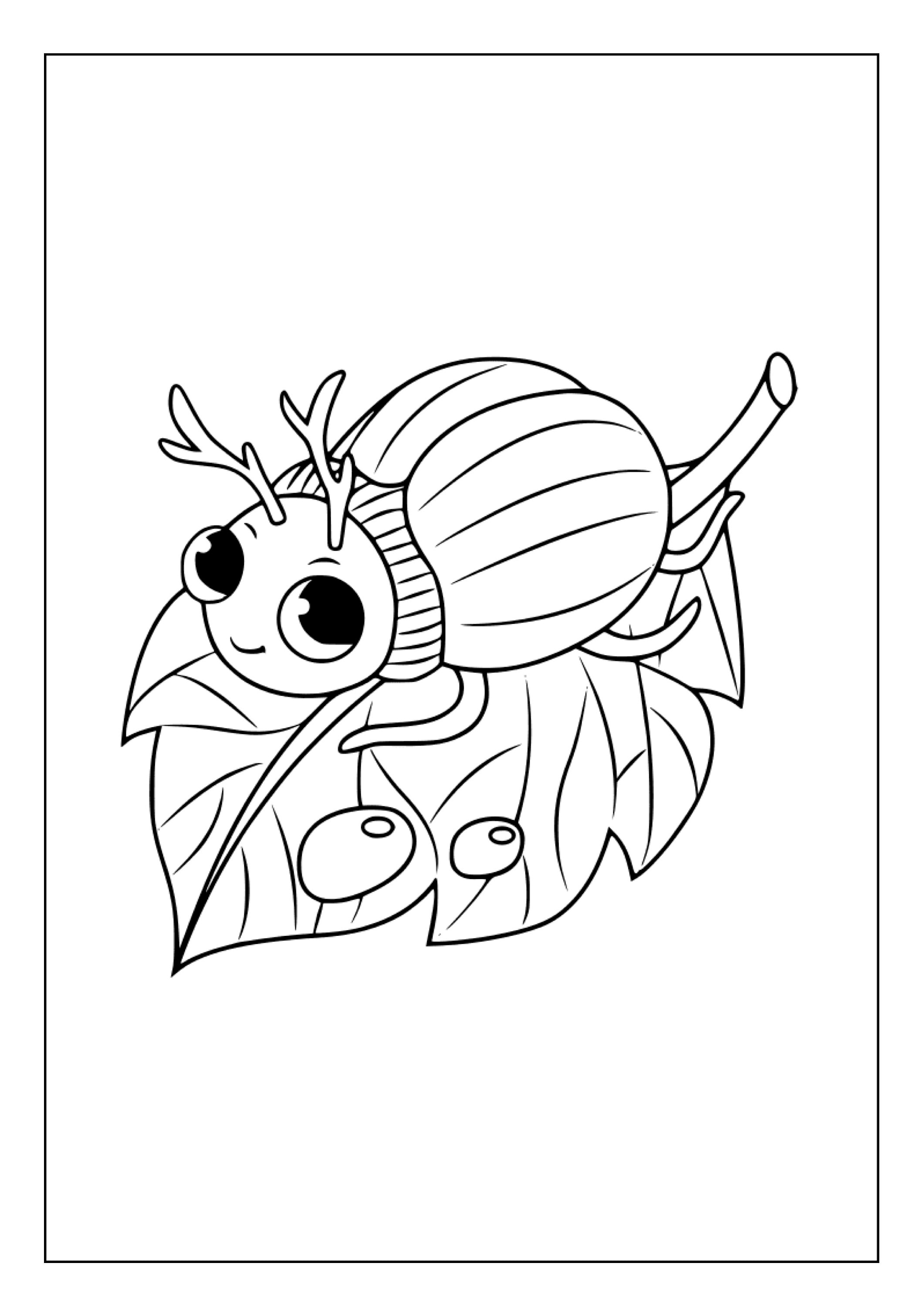 Printable Beetles Coloring Pages for Kids & Adults | 45 Pages | Instant ...