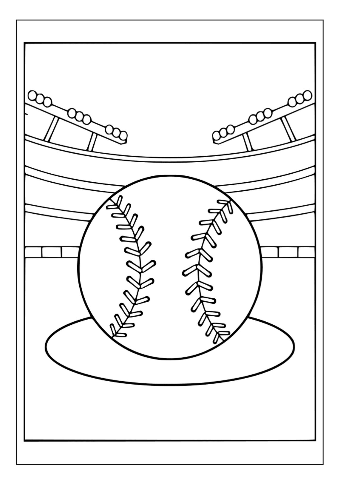 Printable Baseball Coloring Pages for Kids and Adults | 100 Pages ...