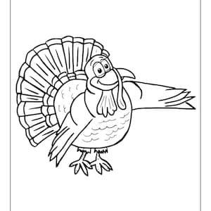 Printable Cute Turkey Coloring Pages for Kids and Adults | 100 Pages ...