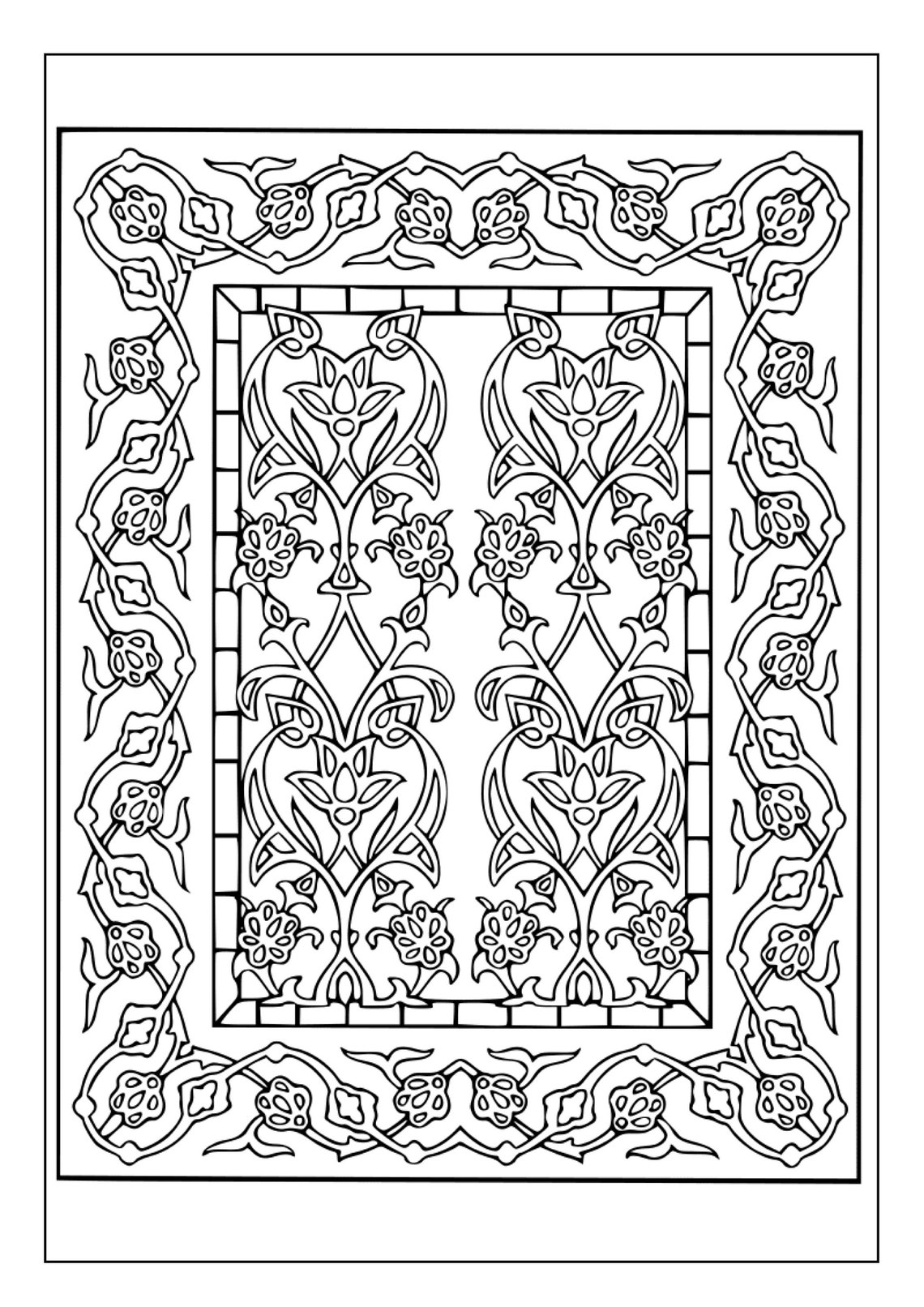 Printable Tiles Coloring Pages for Kids & Adults 30 Pages Instant ...