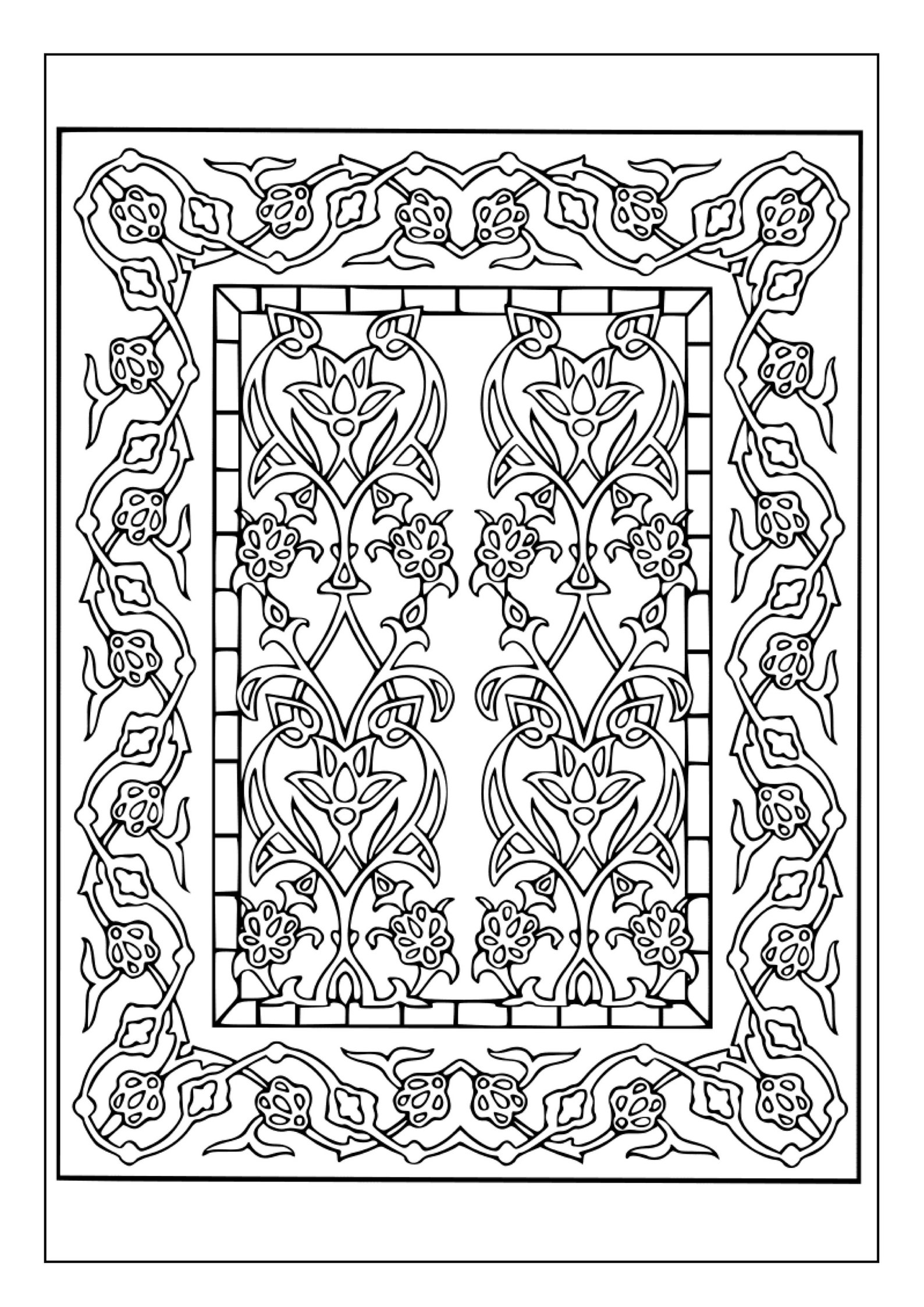 Printable Tiles Coloring Pages for Kids & Adults | 30 Pages | Instant ...