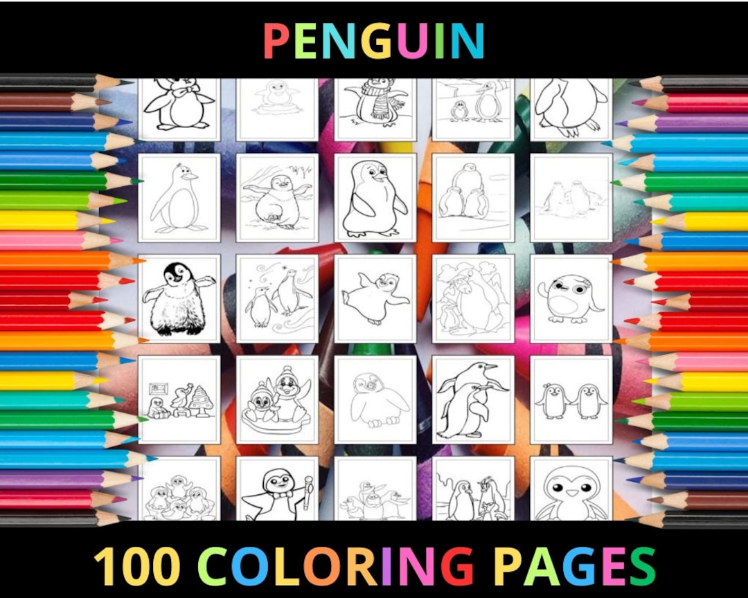 Printable Penguin Coloring Pages for Kids and Adults | 100 Pages ...