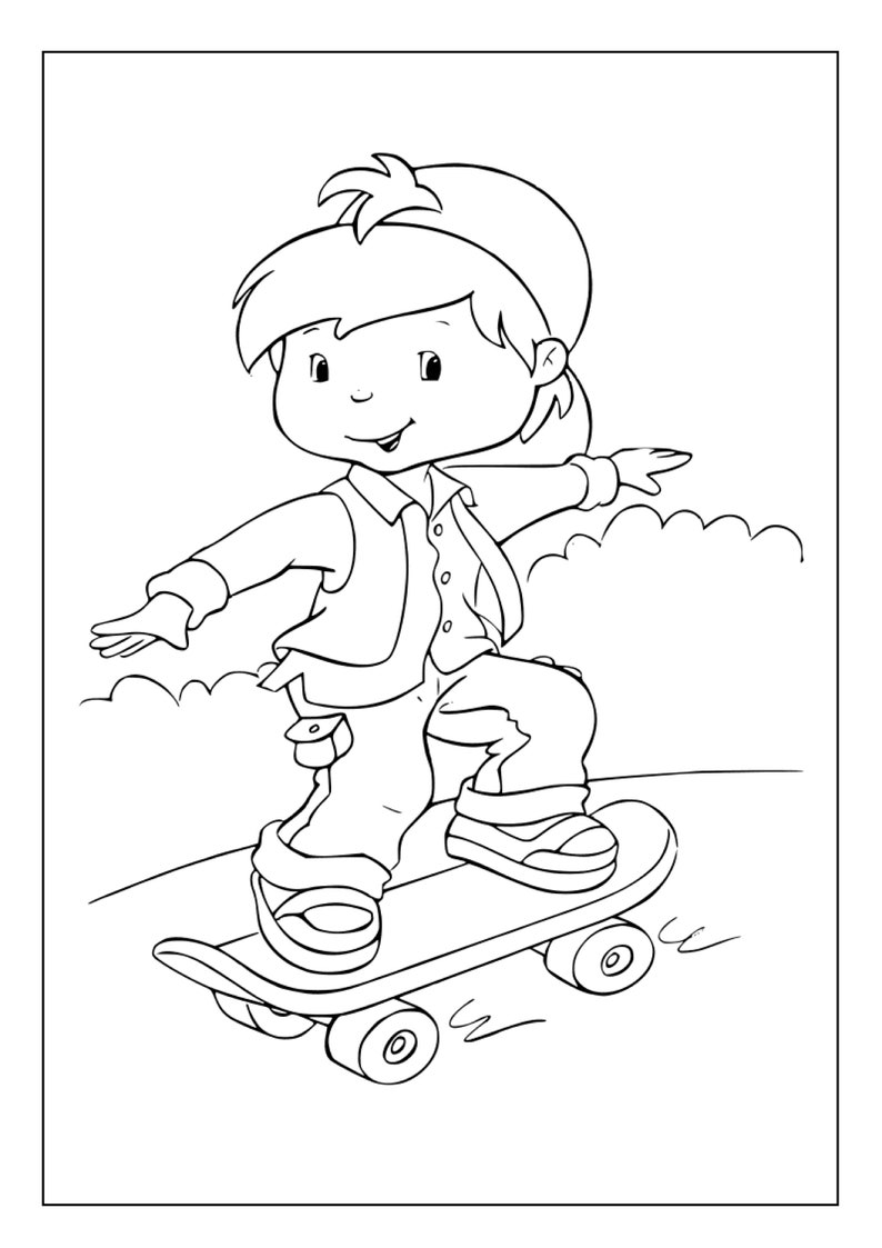 Printable Boys Coloring Pages for Kids & Adults | 55 Pages | Instant ...