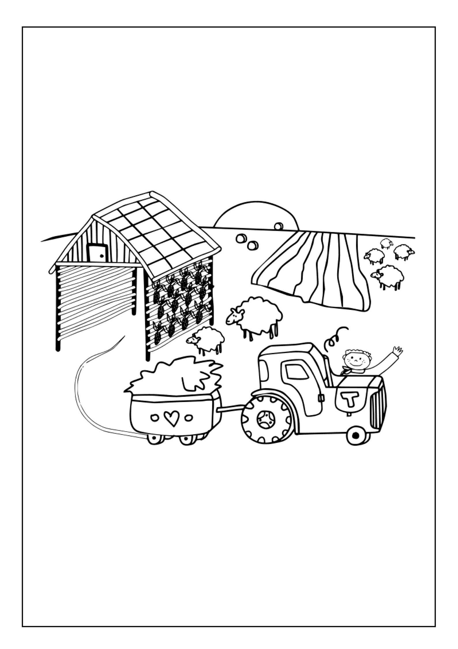 Printable Farm Coloring Pages for Kids and Adults | 90 Pages | Instant ...