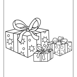 Printable Gifts Coloring Pages for Kids & Adults | 55 Pages | Digital ...