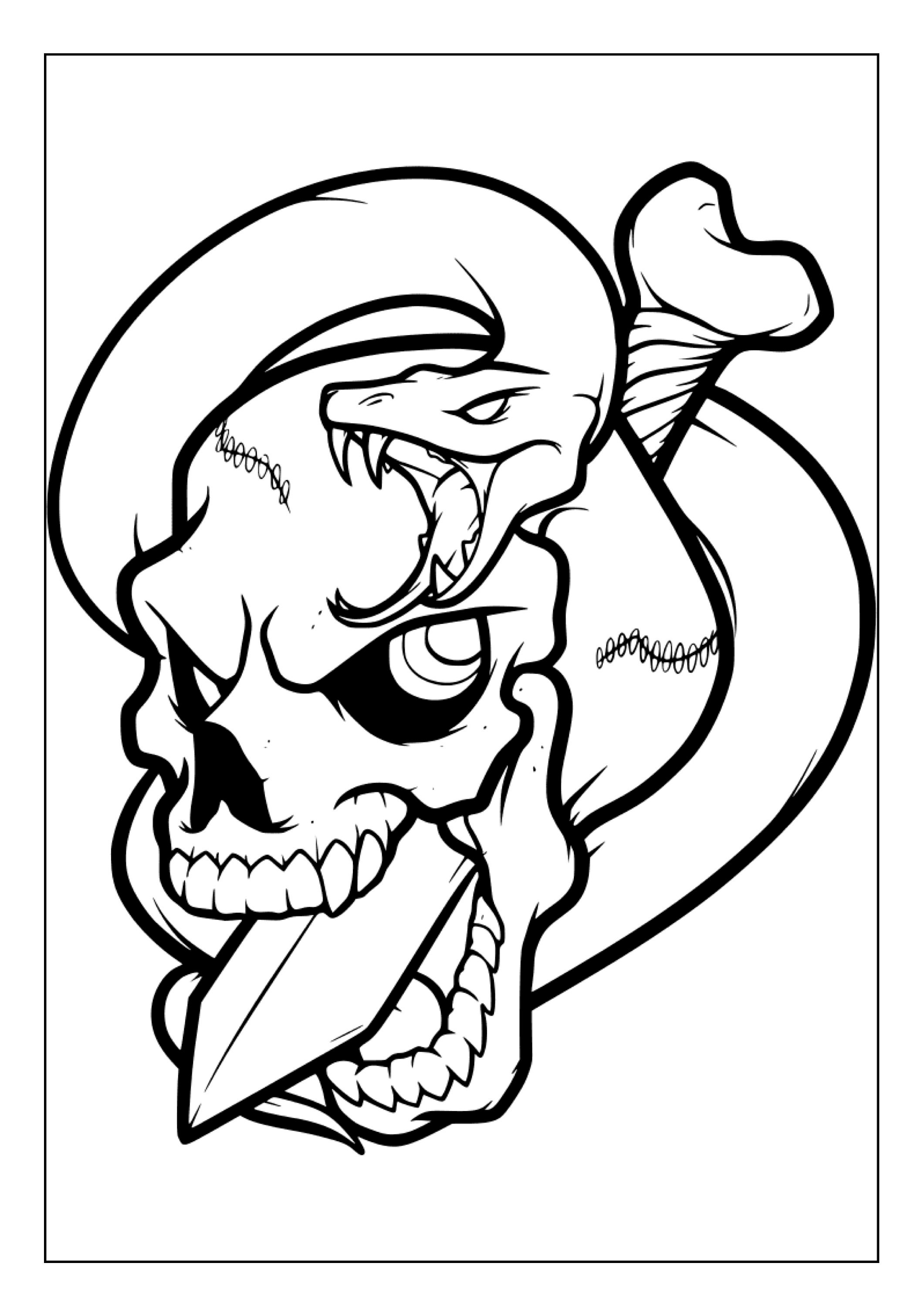 Printable Scary Coloring Pages for Kids and Adults 90 Pages Instant ...