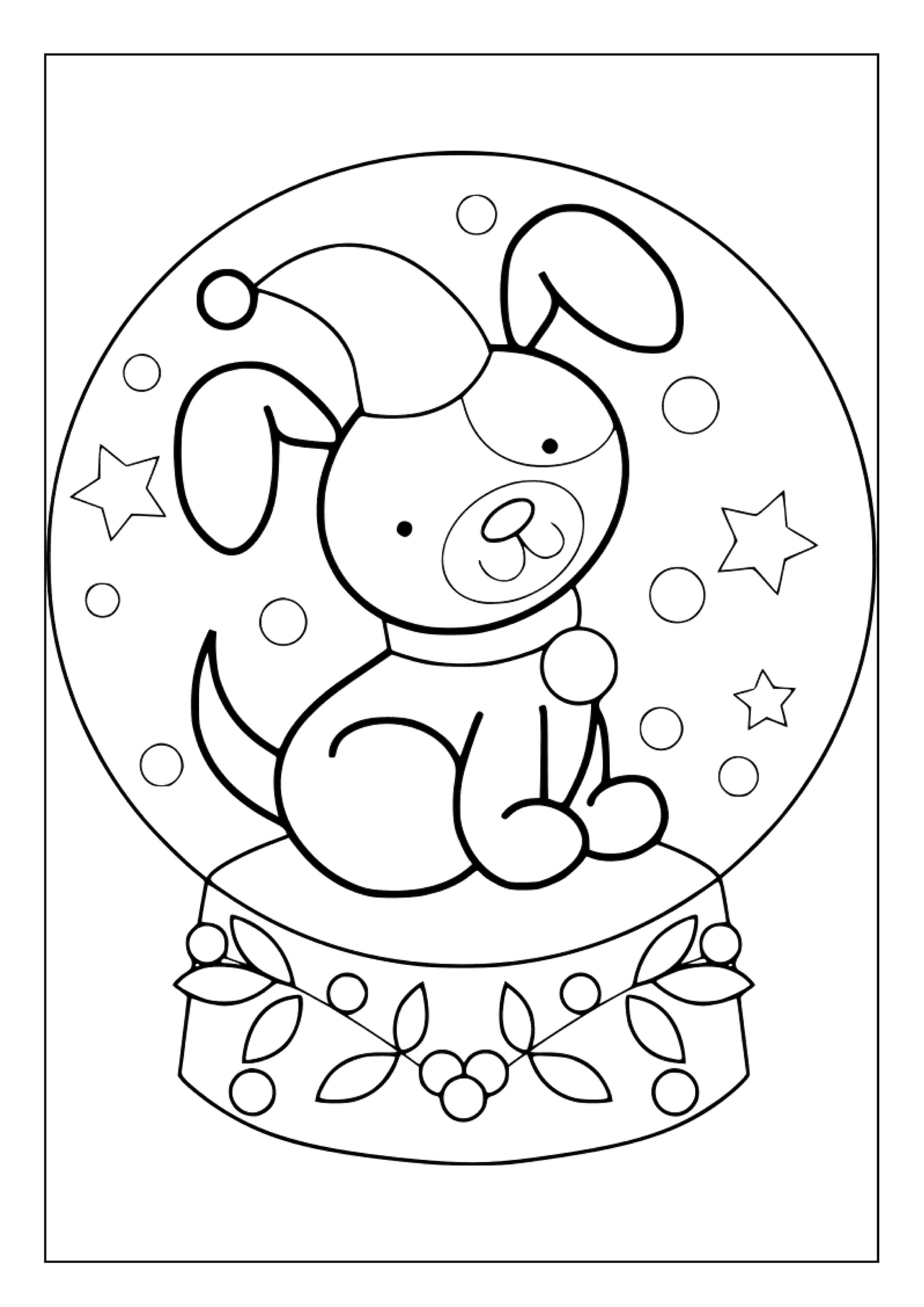 Printable Snowglobe Coloring Pages for Kids & Adults | 100 Pages ...