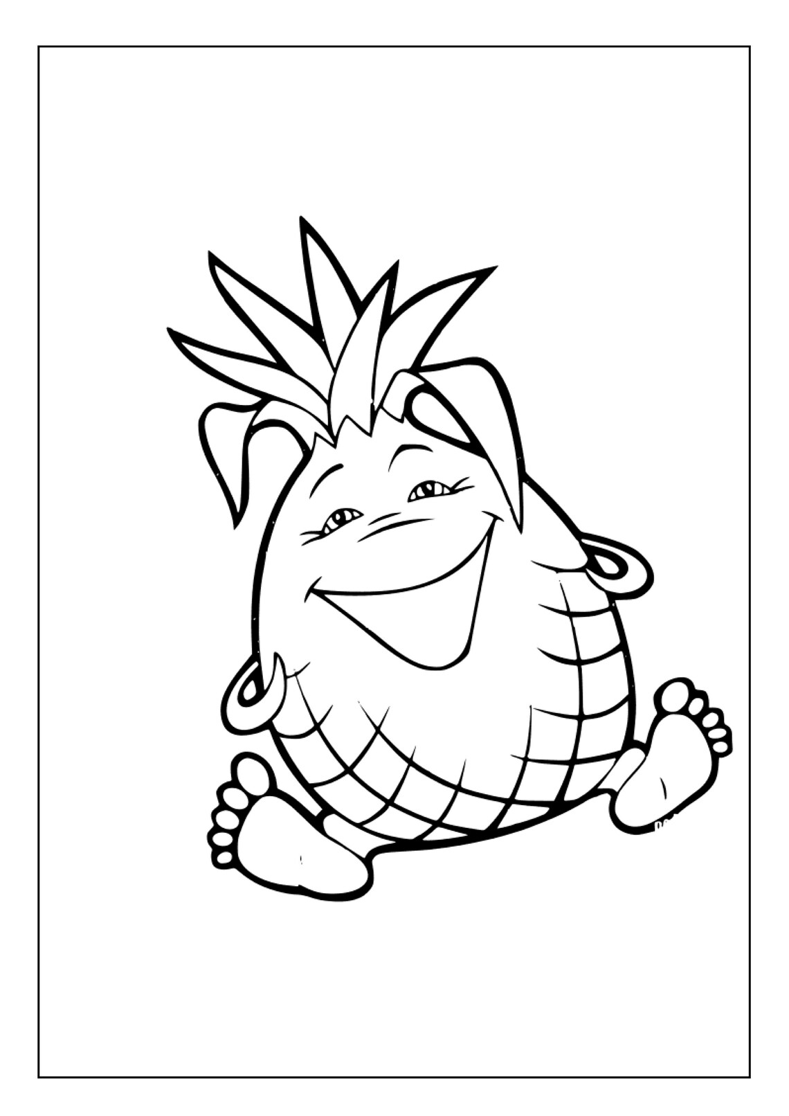 Printable Pineapple Coloring Pages for Kids and Adults 95 - Etsy