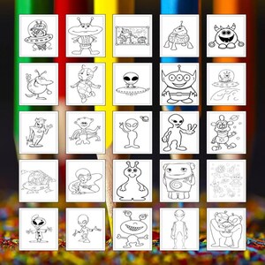 Printable Alien Coloring Pages for Kids and Adults | 100 Pages ...