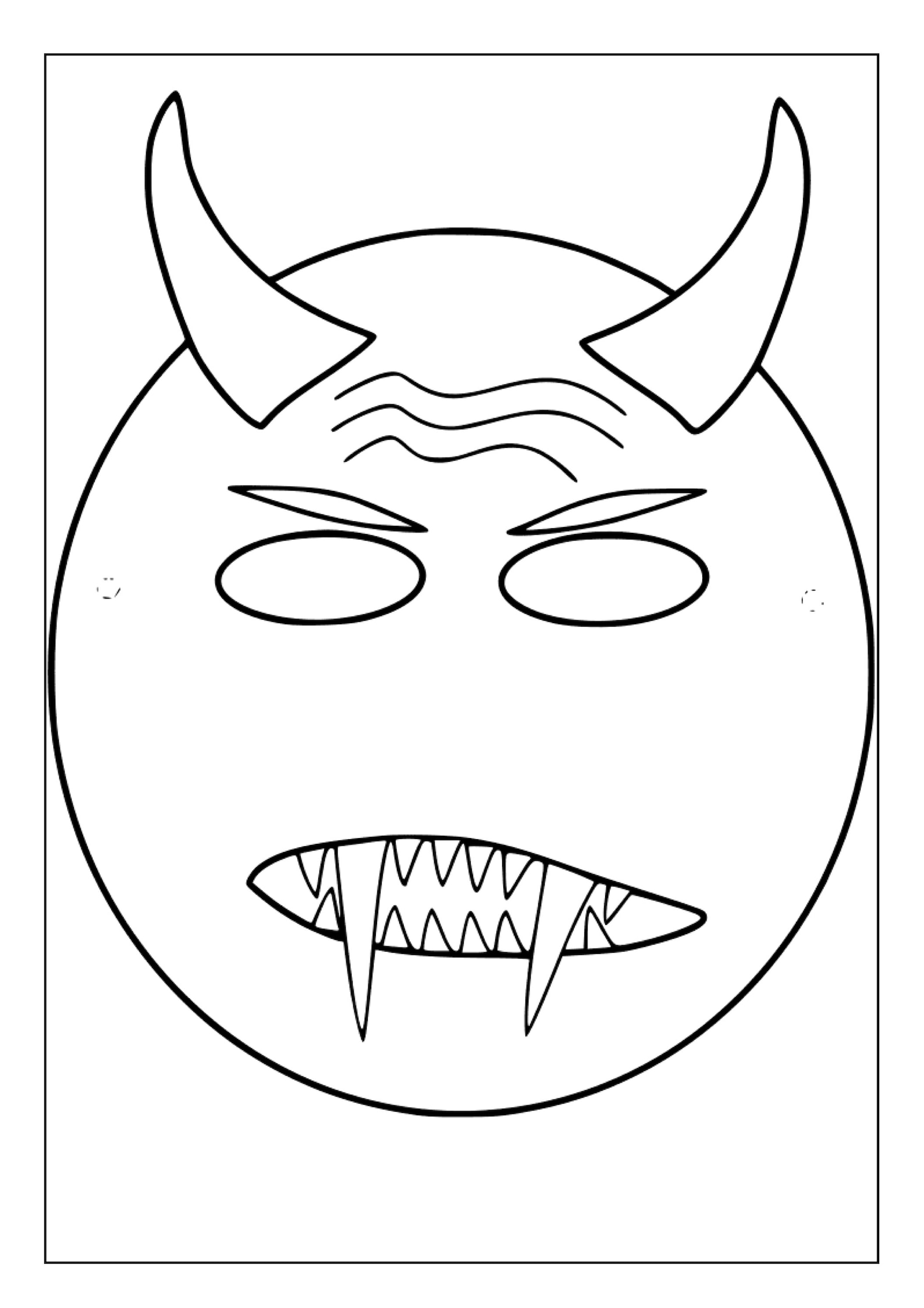Printable Halloween Masks Coloring Pages for Kids and Adults | 90 Pages | Instant Digital ...