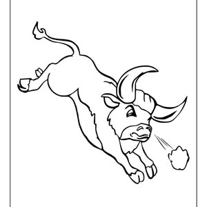 Printable Bull Coloring Pages for Kids & Adults | 40 Pages | Instant ...