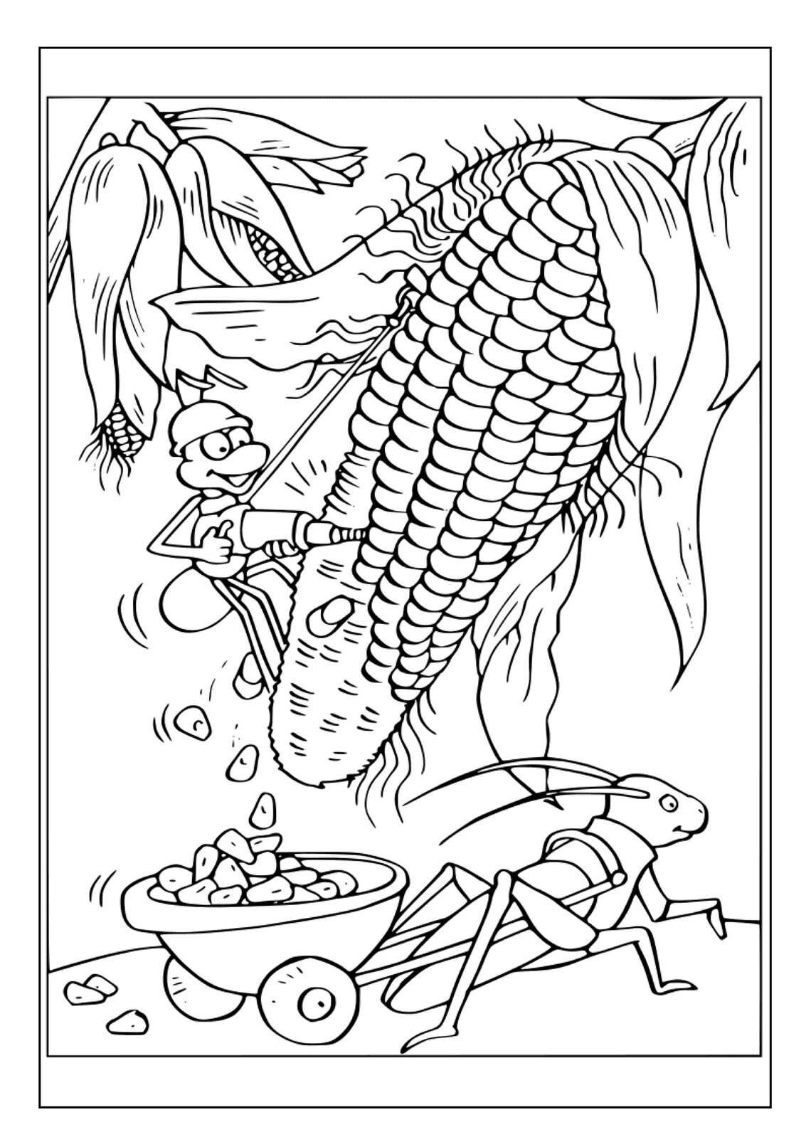 Printable Corn Coloring Pages for Kids & Adults 25 Pages Instant ...